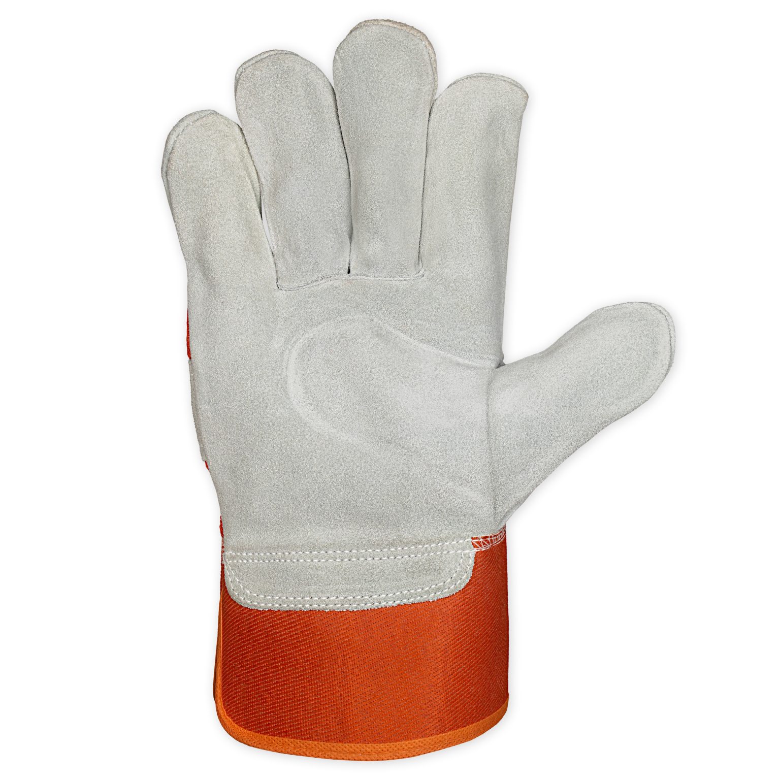 INDUSTRIAL COW LEATHER PALM SAFETY CUFF GLOVES
